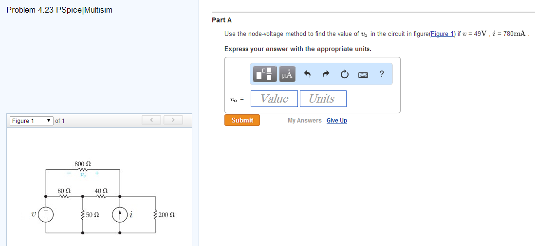 Solved PSpice|Multisim Use the node-voltage method to find | Chegg.com