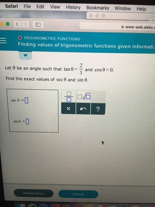 Solved Let theta be an angle such that tan theta = 2/3 and | Chegg.com