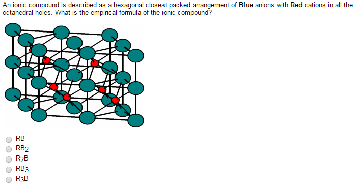 Solved An ionic compound is described as a hexagonal closest | Chegg.com