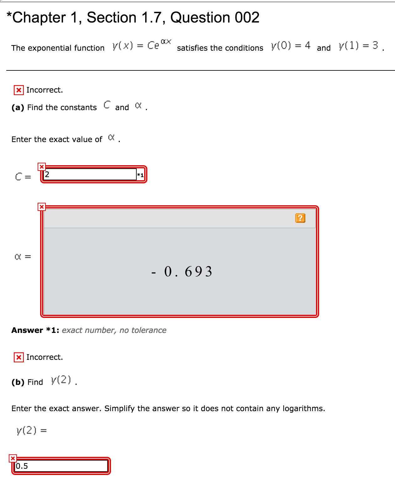 Solved The exponential function Y(x) = Ce^alpha x satisfies | Chegg.com