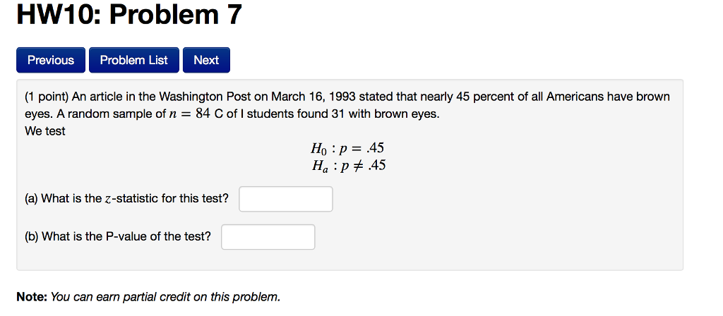 Solved HW10: Problem 7 Previous Problem List Next (1 point) | Chegg.com