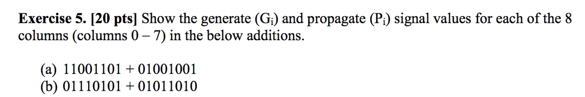 Solved Show the generate (G_i) and propagate (P_i) signal | Chegg.com