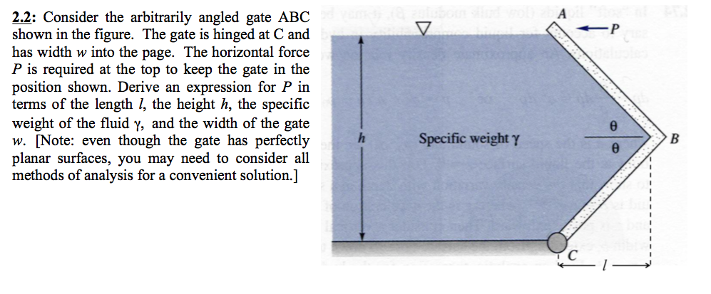 Solved Consider the arbitrarily angled gate ABC shown in the | Chegg.com