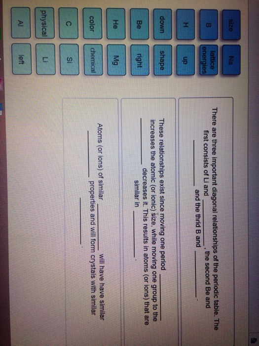 Solved There are three important diagonal relationships of | Chegg.com