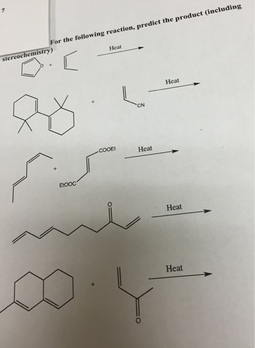 Solved For the following reaction, predict the product | Chegg.com