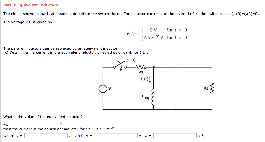 Solved Equivalent Inductors The circuit shown below is at | Chegg.com