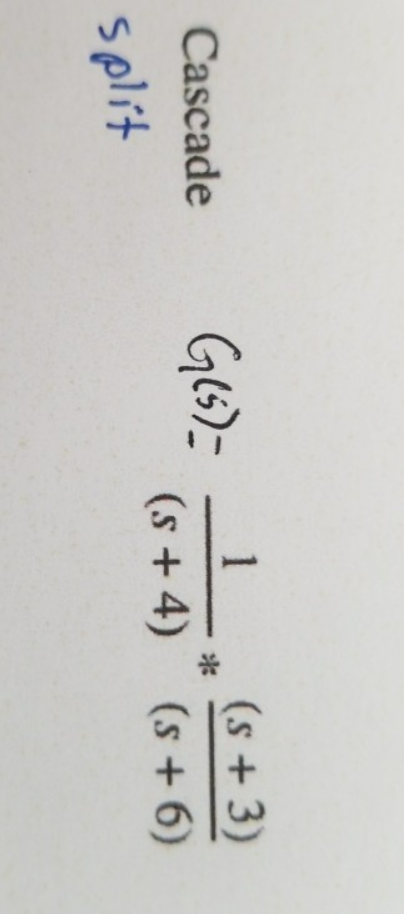 Solved Convert the transfer function to CASCADE form and | Chegg.com