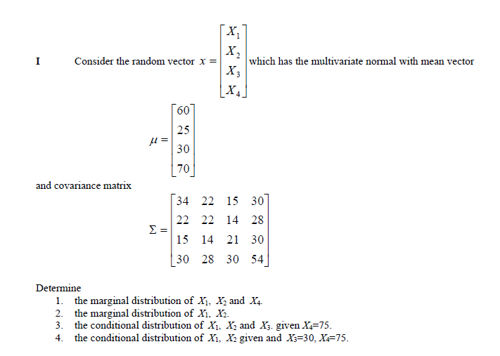 Consider The Random Vector X Which Has The