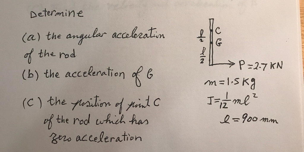 Solved Determine (a) the angular acceheaton (b) the | Chegg.com