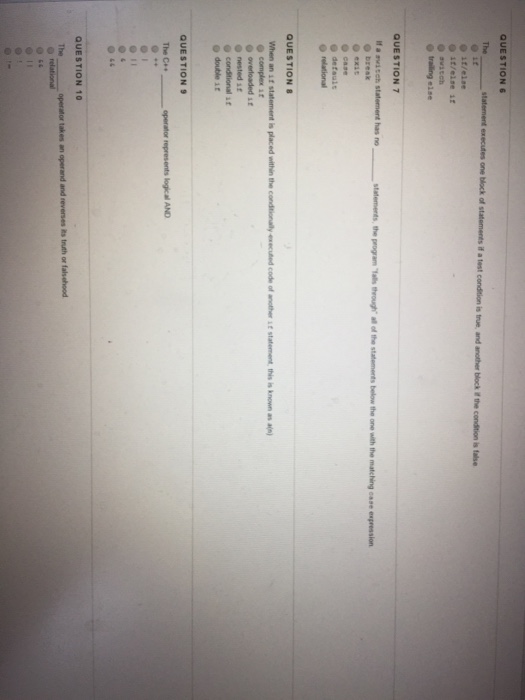 Solved The Statement Executes One Block Of Statements If A