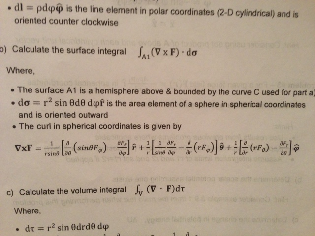Consider the vector F(r) = phi expressed in spherical | Chegg.com