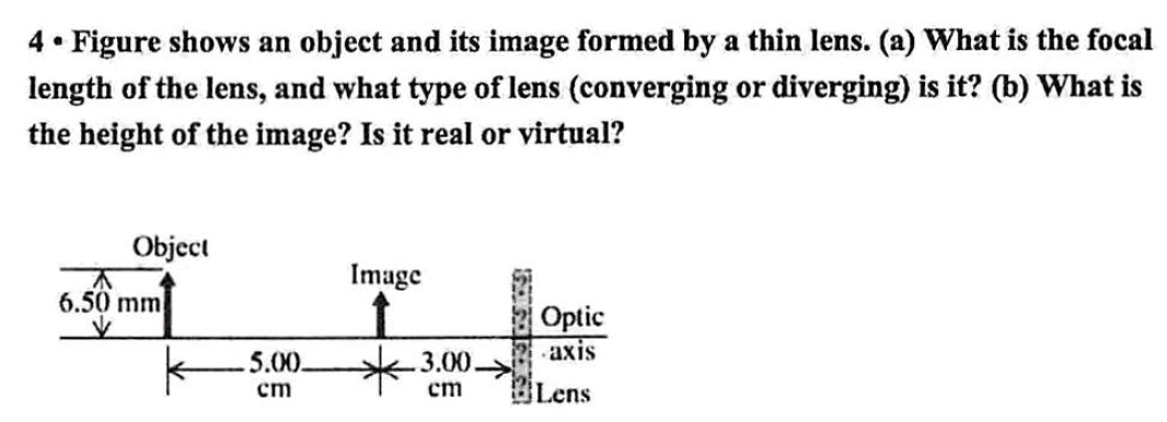 Solved Figure shows an object and its image formed by a thin | Chegg.com