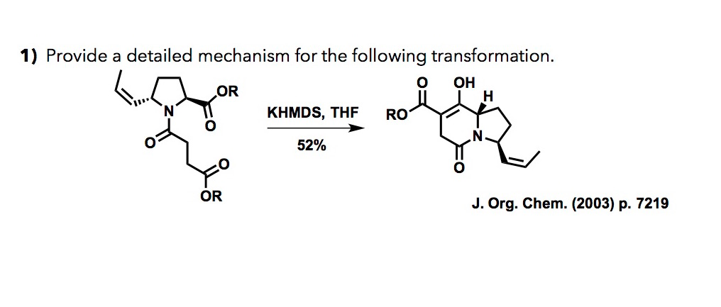 Solved 1) Provide a detailed mechanism for the following | Chegg.com