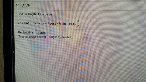 Solved Find the length of the curve. x = 7 sin t - 7t cos | Chegg.com