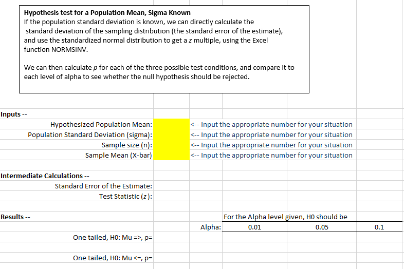 Solved Hypothesis Testing Using One Sample For this | Chegg.com