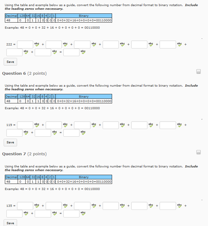 Solved Using the table and example below as a guide, convert | Chegg.com