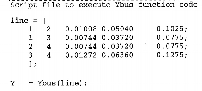 In MATLAB create a function file Y = Ybus(line) where | Chegg.com