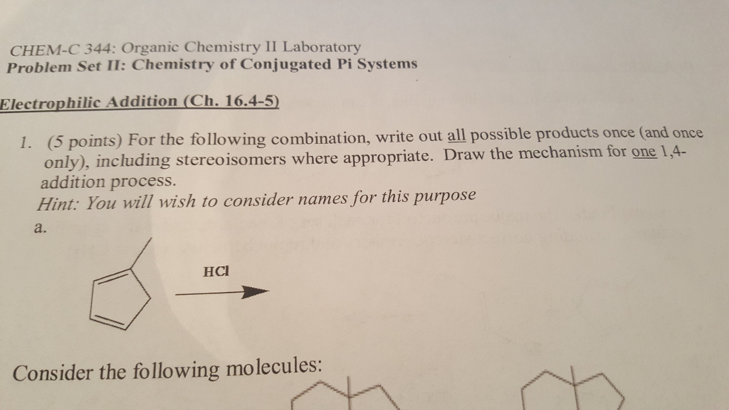 Solved CHEM-C 344: Organic Chemistry II Laboratory Problem | Chegg.com
