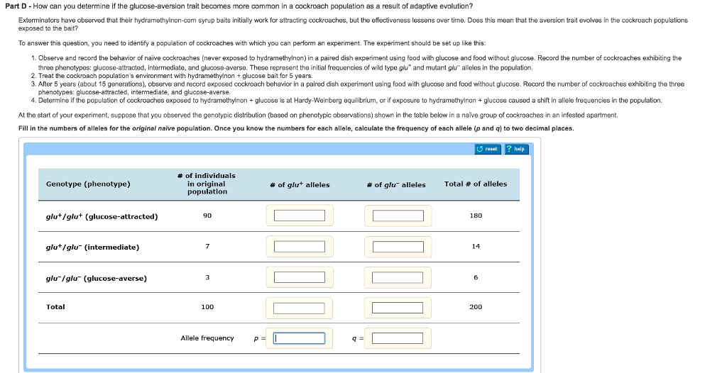 Part B Determining the expected frequency of each | Chegg.com