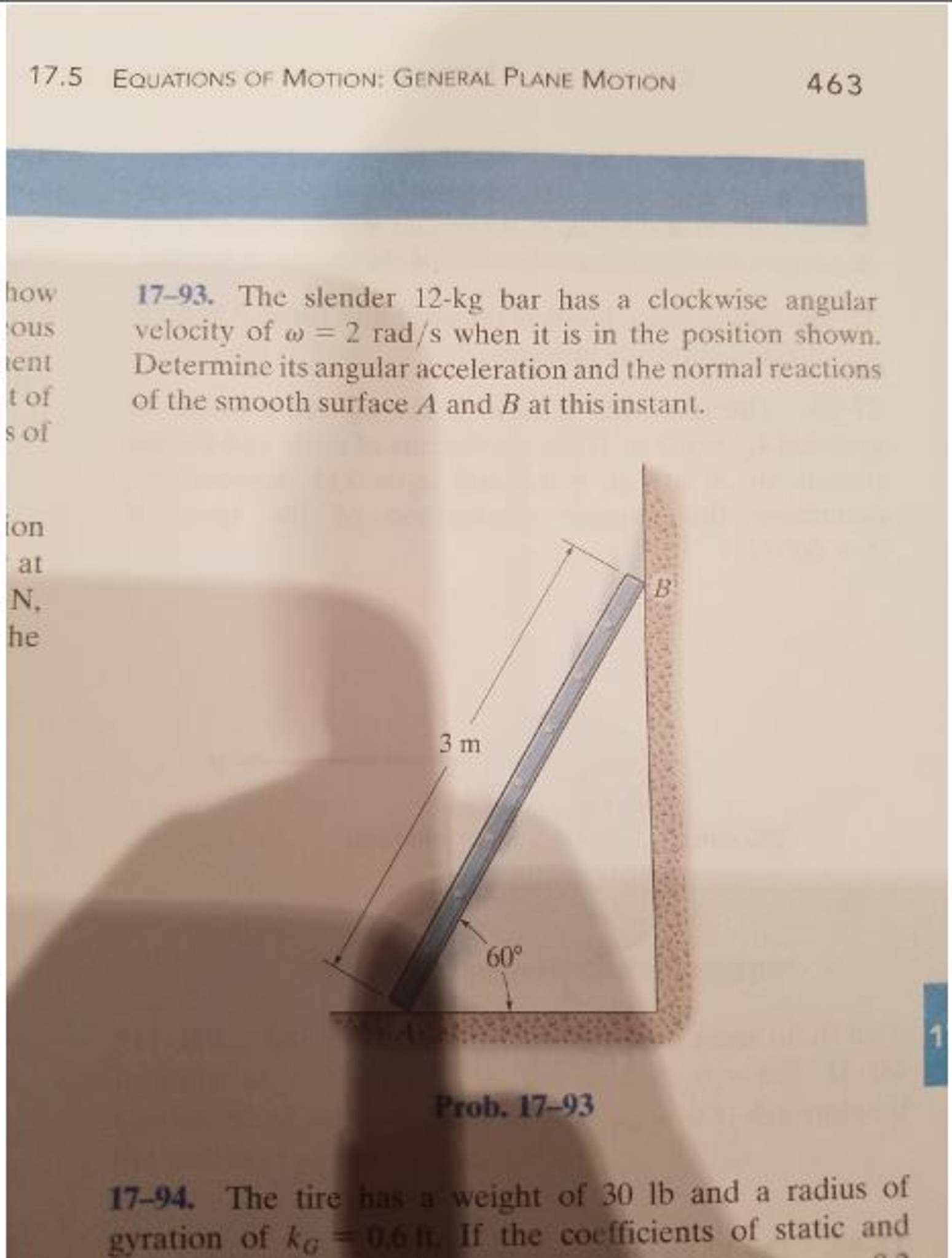 Solved Equations of motion: general plane motion 17 - 93 | Chegg.com