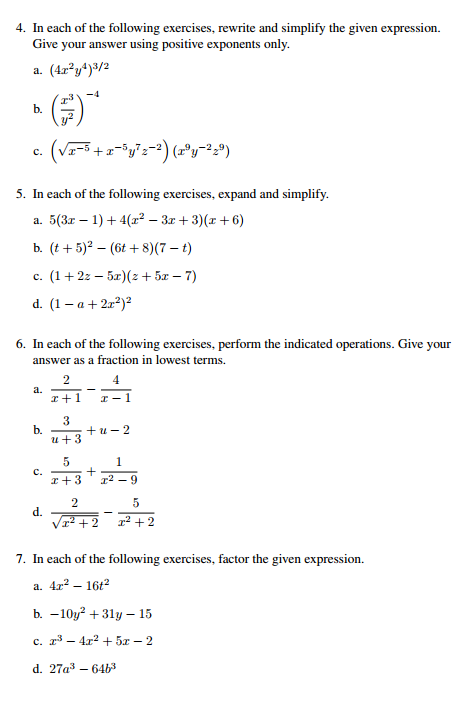 Solved In Each Of The Following Exercises Rewrite And 5965
