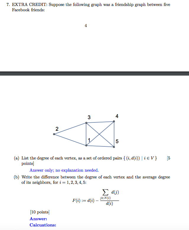 Solved 7. EXTRA CREDIT: Suppose the following graph was a | Chegg.com Solved 7. EXTRA CREDIT: Suppose the following graph was a | Chegg.com