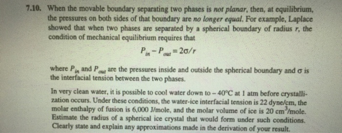 Solved When the movable boundary separating two phases is | Chegg.com