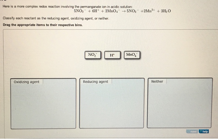 Solved Classify each reactant as the reducing agent, | Chegg.com
