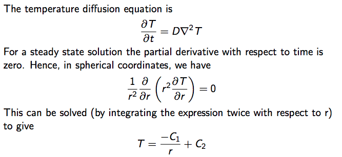 Solved The temperature diffusion equation is эт For a steady | Chegg.com