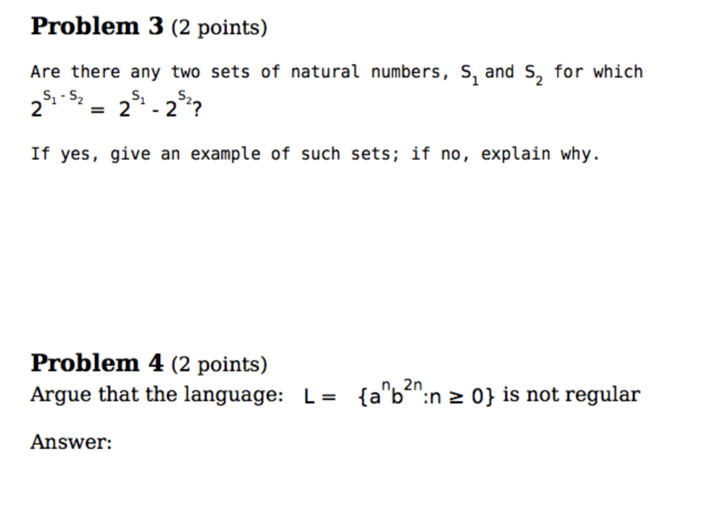Solved Problem 1 (2 points) (a) Construct an NFA that | Chegg.com