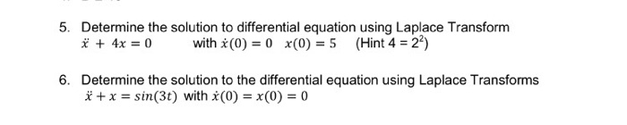 Solved Determine the solution to differential equation using | Chegg.com