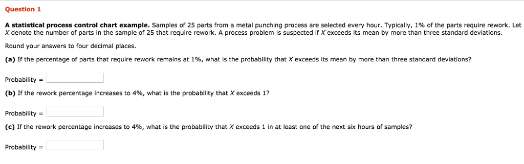 Solved Question 1 A statistical process control chart | Chegg.com