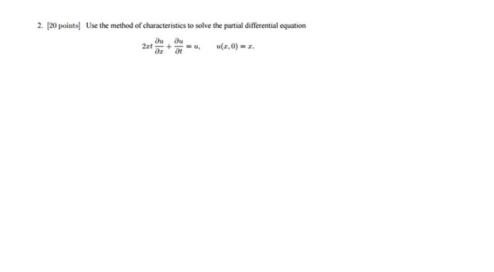 Solved Use the method of characteristics to solve the | Chegg.com