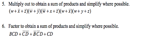Solved Multiply out to obtain a sum of products and simplify | Chegg.com