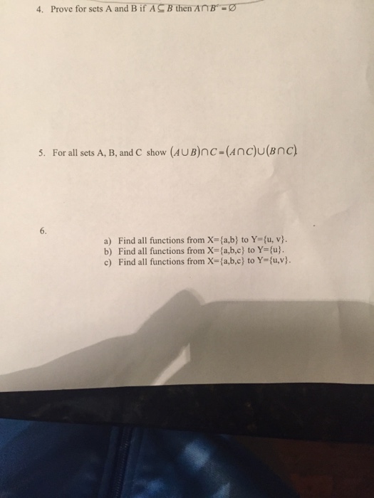 Solved Prove for sets A and B if A B then A B = 0 For all | Chegg.com