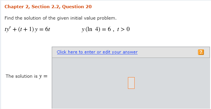Solved Find the solution of the given initial value problem. | Chegg.com