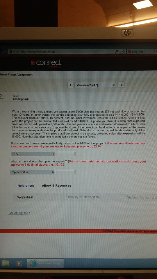 Solved heducation.com/m.tp connect eok Three Assignment | Chegg.com