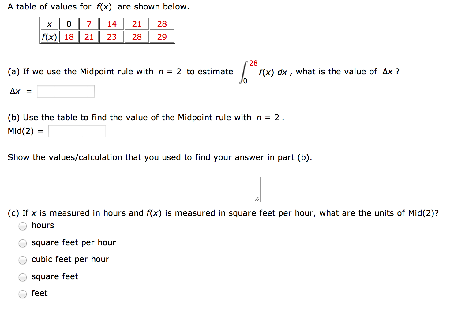 Solved A table of values for f(x) are shown below. (a) If | Chegg.com