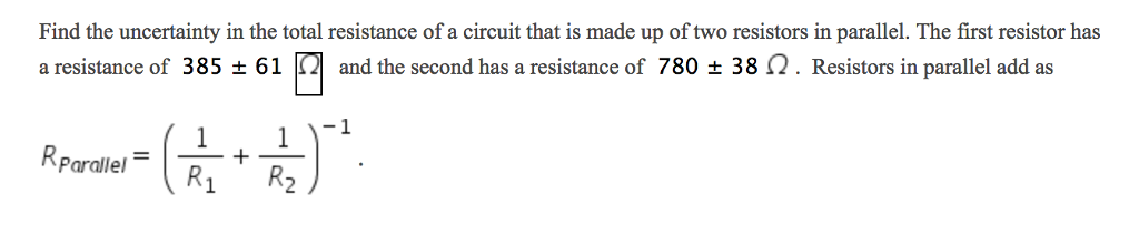 Solved Find the uncertainty in the total resistance of a | Chegg.com
