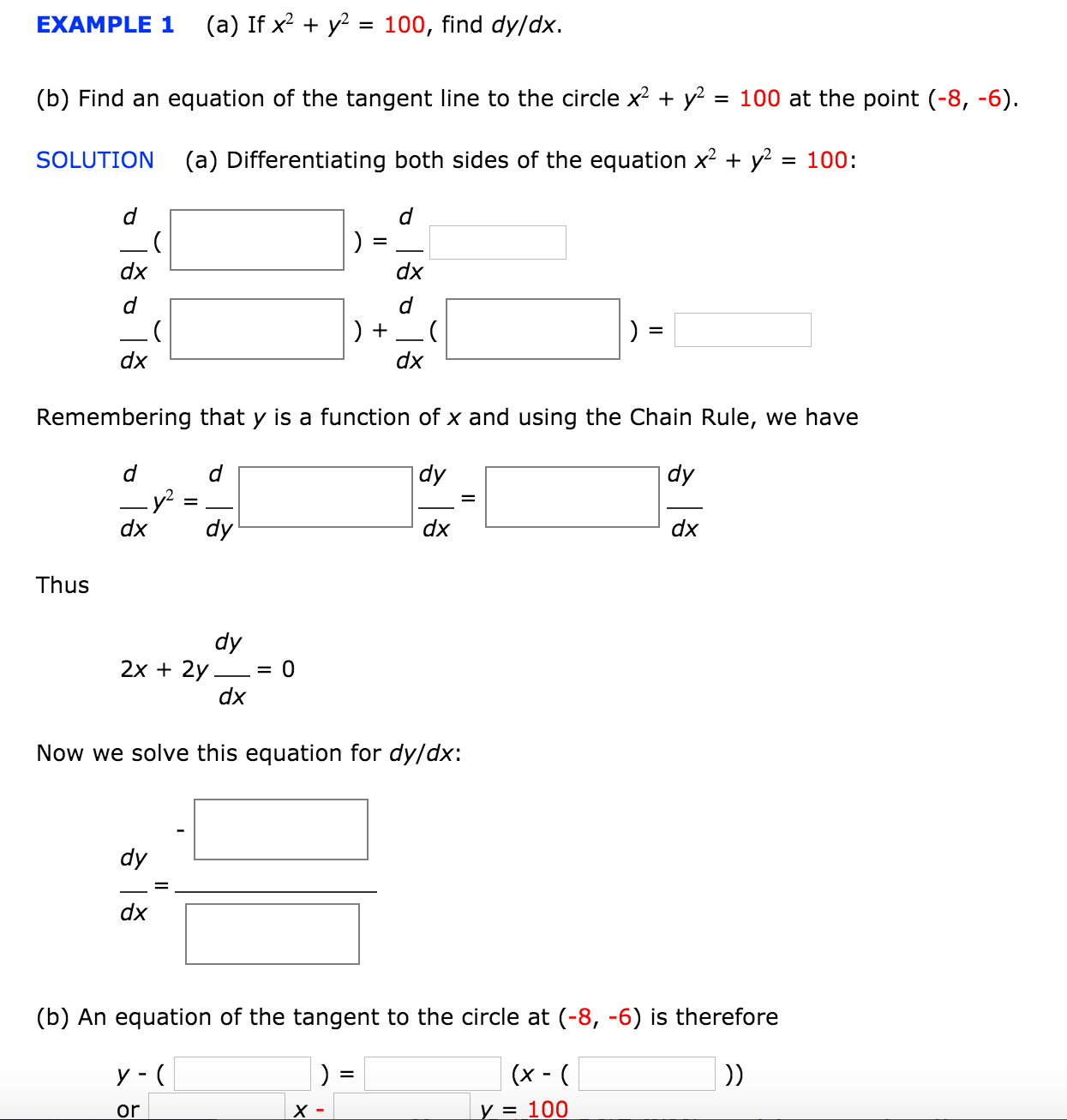Solved If X 2 Y 2 100 Find Dy dx Find An Equation Of Chegg Solved If X 2 Y 2 100 Find Dy dx Find An Equation Of Chegg