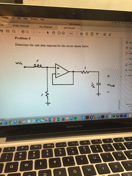 Solved Determine the unit step response for the circuit | Chegg.com