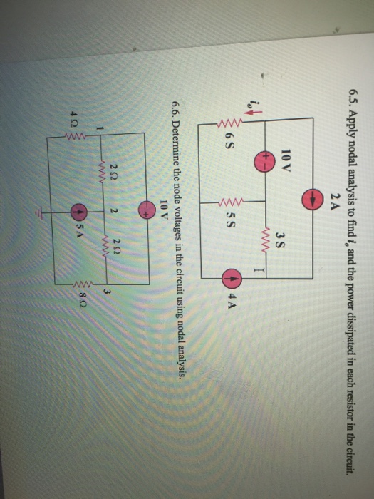Solved 6.5. Apply nodal analysis to find io and the power | Chegg.com