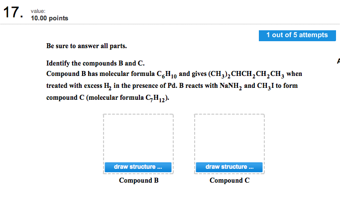 Solved Be sure to answer all parts. Identify the compounds | Chegg.com