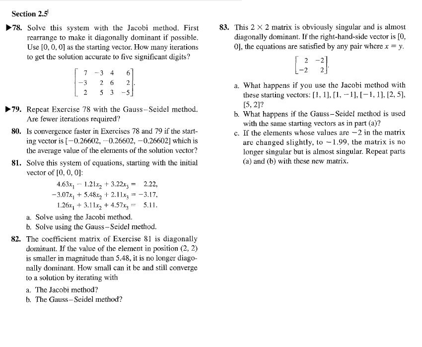 Solved Solve This System With The Jacobi Method First