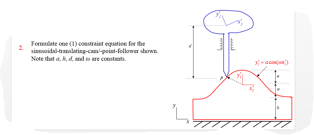 Formulate One 1 Constraint Equation For The