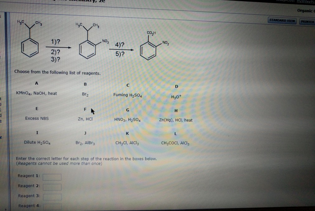 Solved ES Identify the reagents necessary to accomplish each | Chegg.com