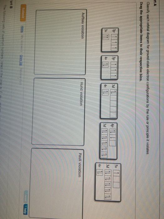 Solved Classify each orbital diagram for ground state | Chegg.com