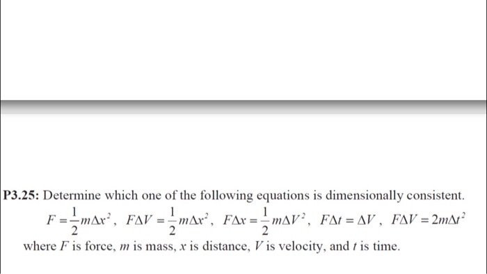 Solved Determine which one of the following equations is | Chegg.com