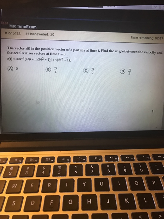 Solved The vector r(t) is the position vector of a particle | Chegg.com