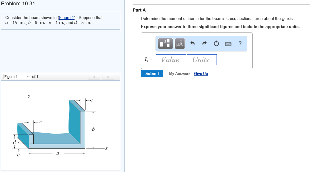 Solved Problem 10.31 Part A Consider the beam shown in | Chegg.com